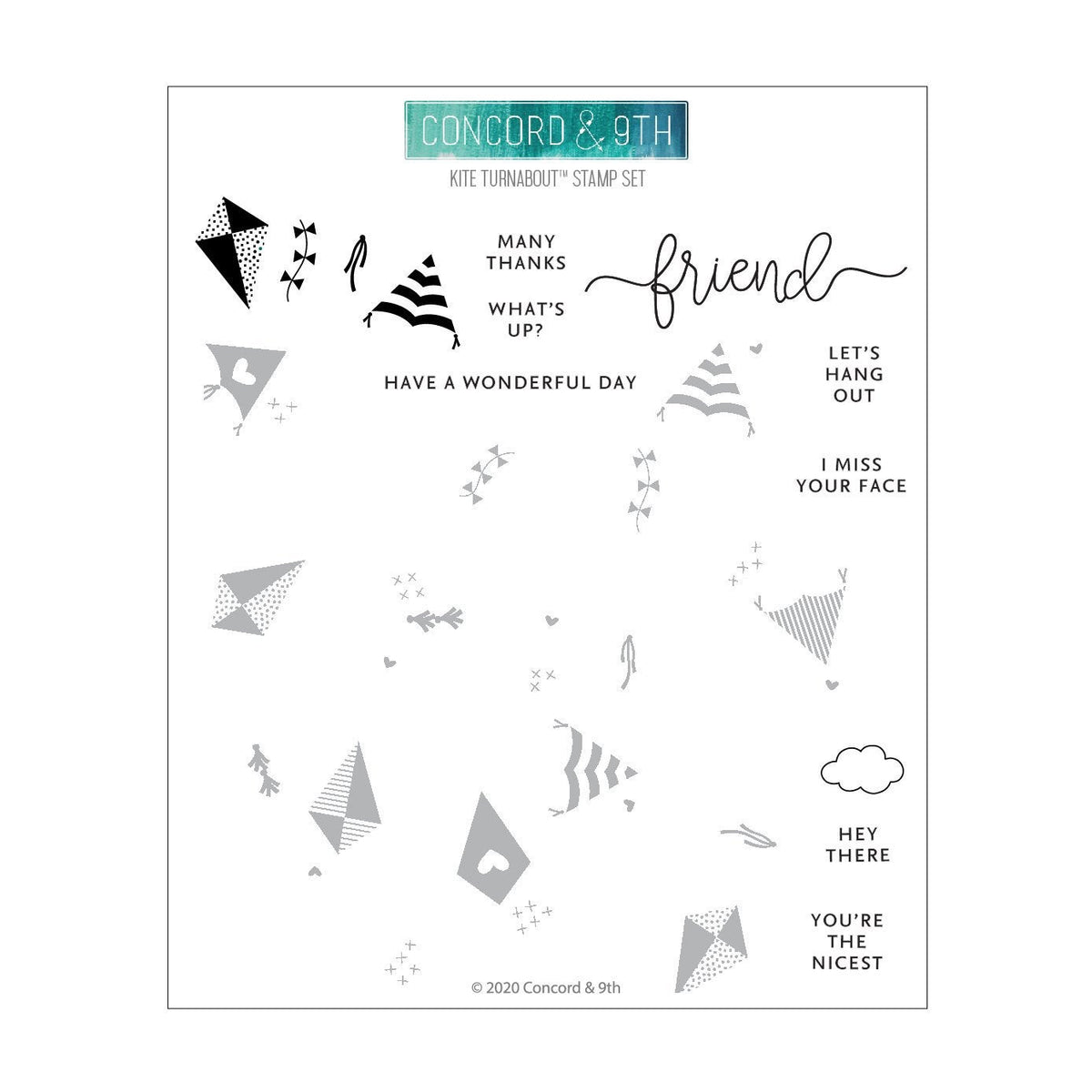 Concord & 9th Kite Turnabout Stamp Set | Design Creative Bling